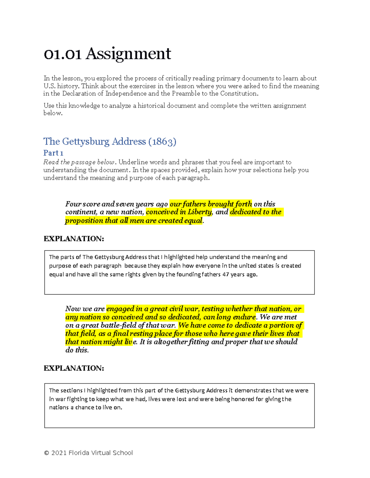 1.01 setting the stage - 01 Assignment In the lesson, you explored the process of critically ...