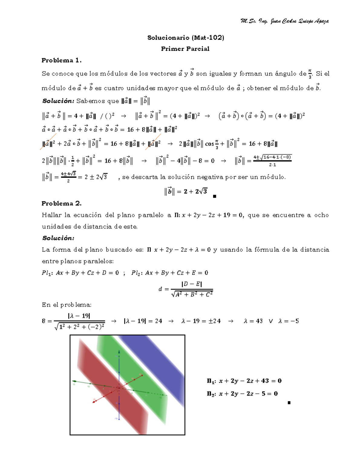 1P Solucionario Primer Parcial Mat-102 - Solucionario (Mat-102) Primer ...