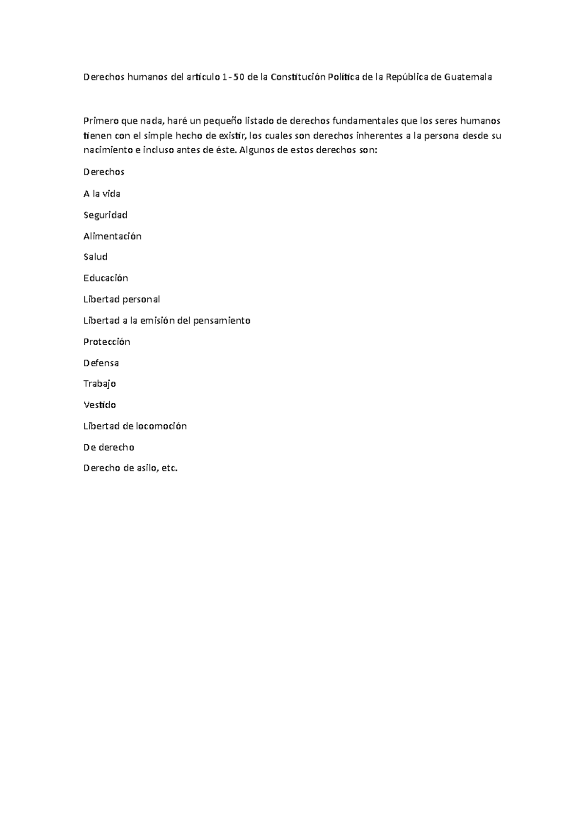 Derechos Humanos Constitucionales en Guatemala - Derechos humanos del ...