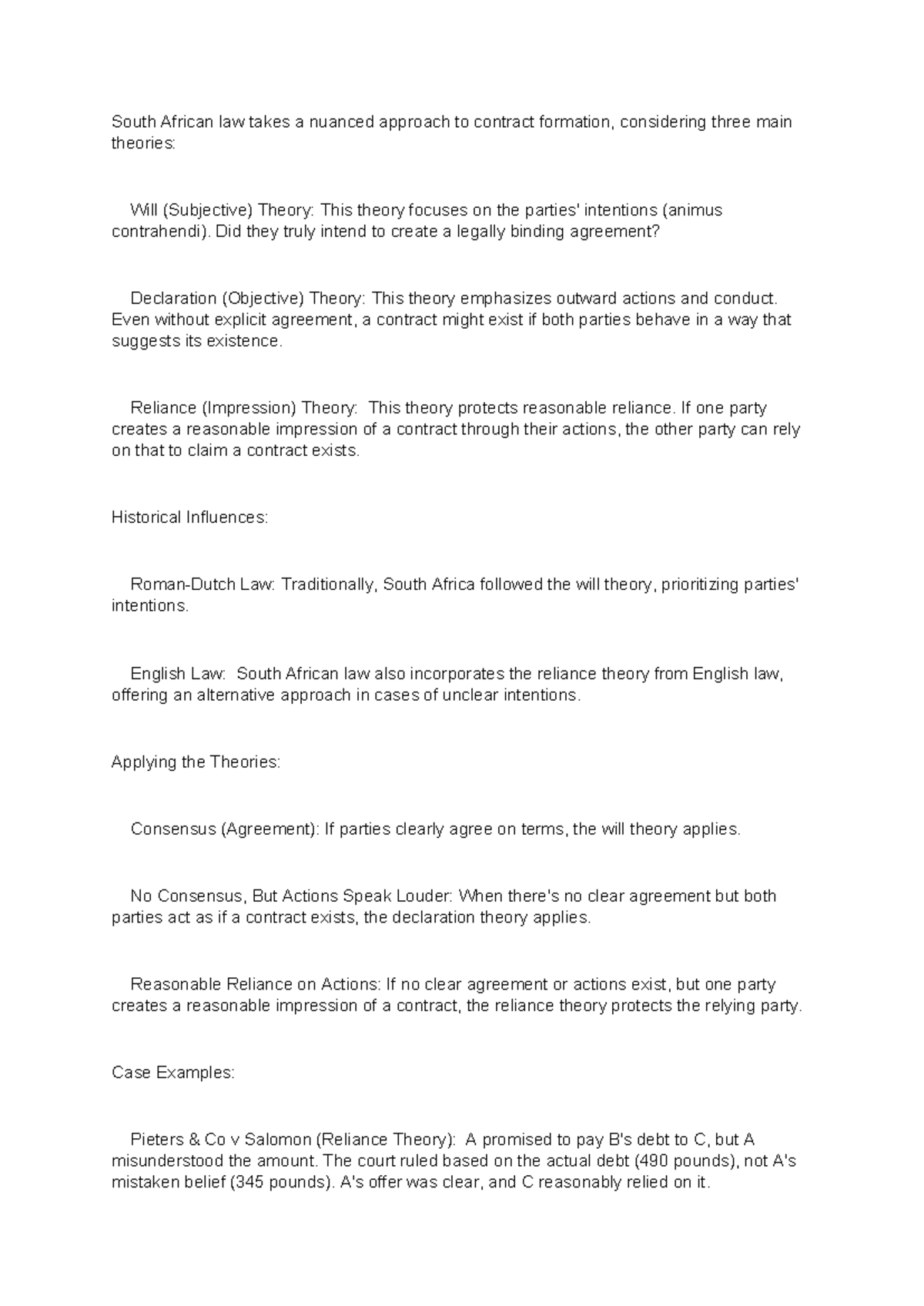 Approach to contract - Did they truly intend to create a legally ...