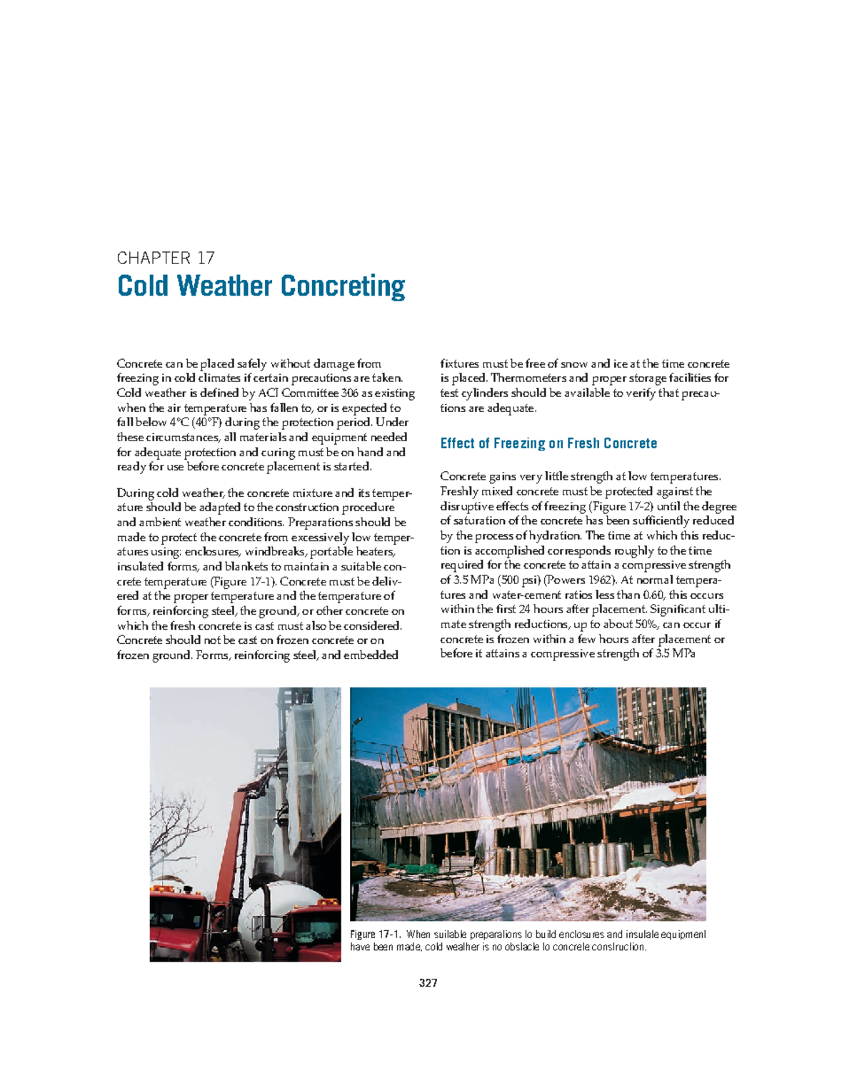 Semana 09 O Cold Weather Concreting PCA Chapter 17 - Concrete can be ...