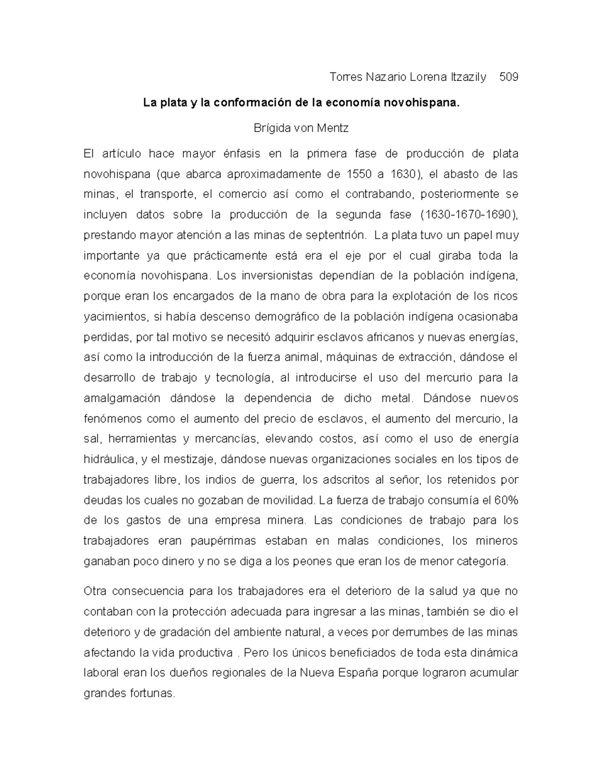 La plata y la conformación de la economía novohispana TNLI - Brígida ...
