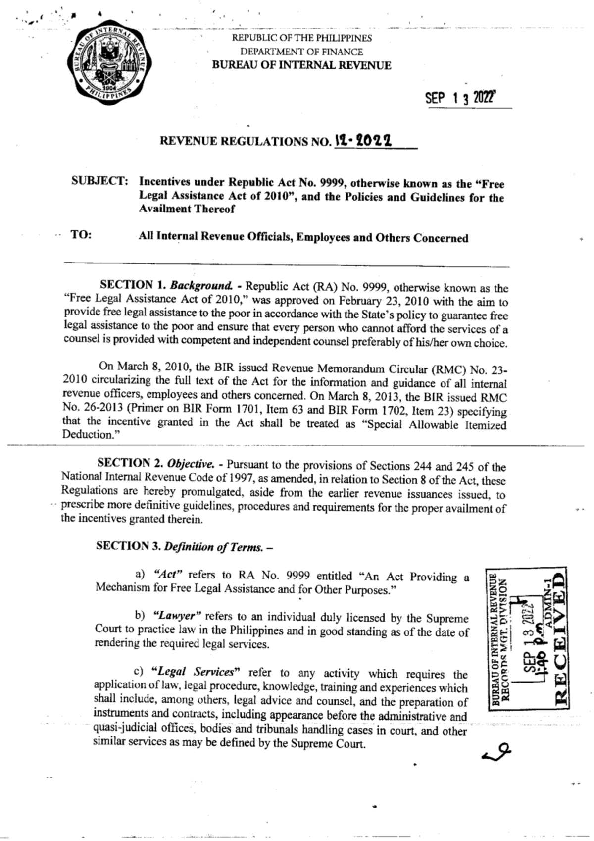 RR No. 12-2022 - rmc update - Taxation - Studocu