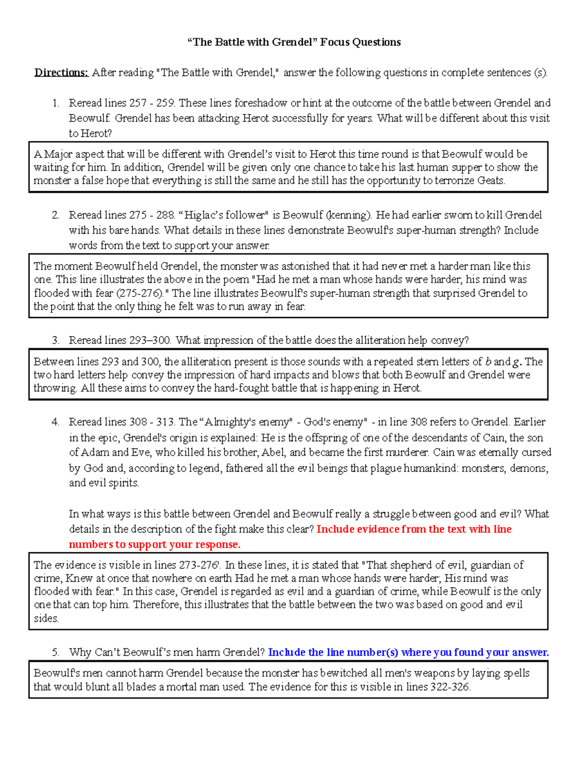 Ashley puig - “The Battle with Grendel” Focus Questions (1).edited ...