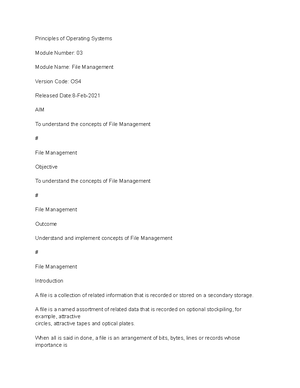 Introduction to Operating System (POS Module 1) - Operating System ...