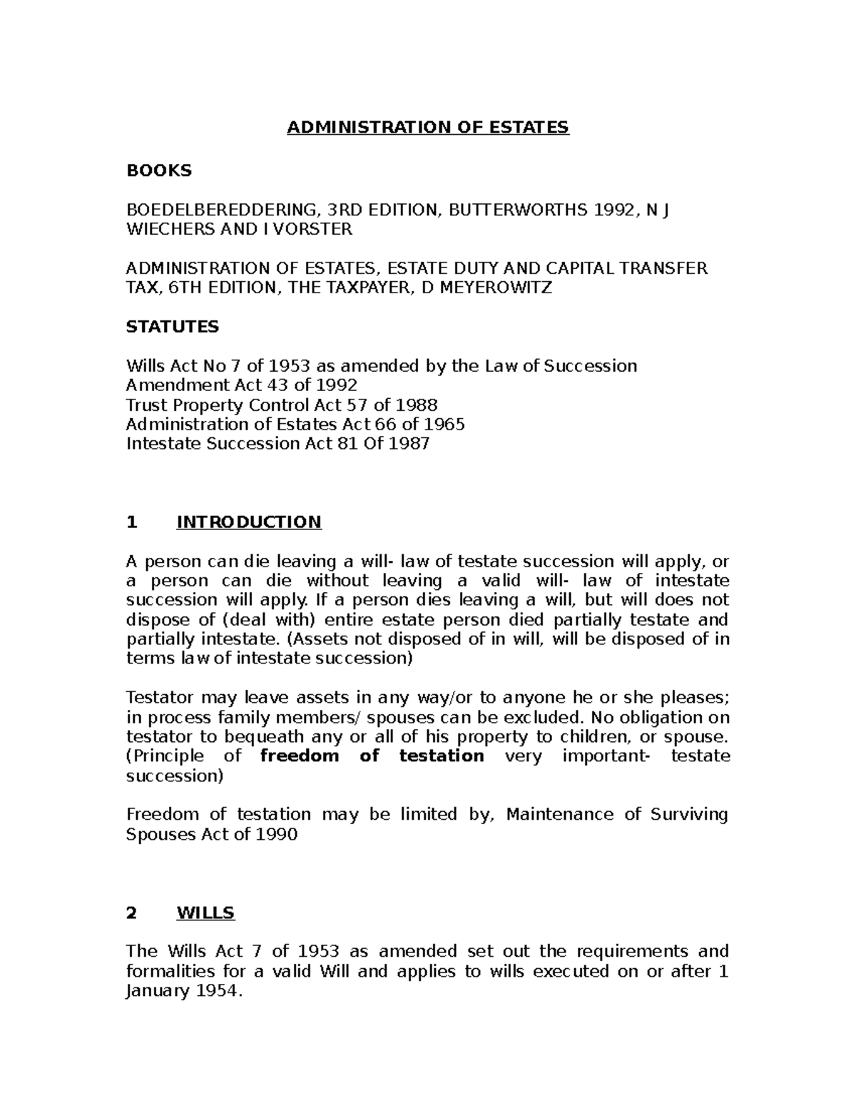 Administration OF Estates - ADMINISTRATION OF ESTATES BOOKS ...