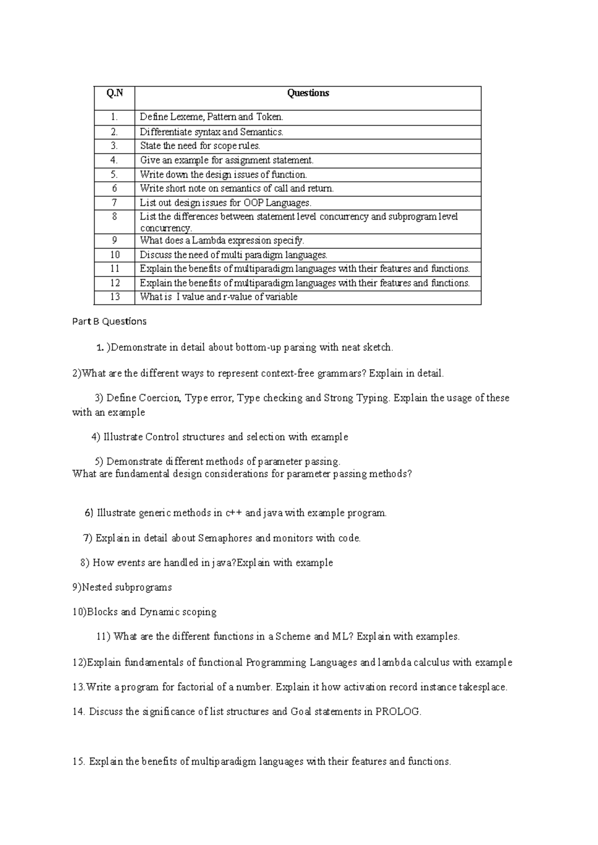 Ppl questions - Part B Questions 2)What are the different ways to ...