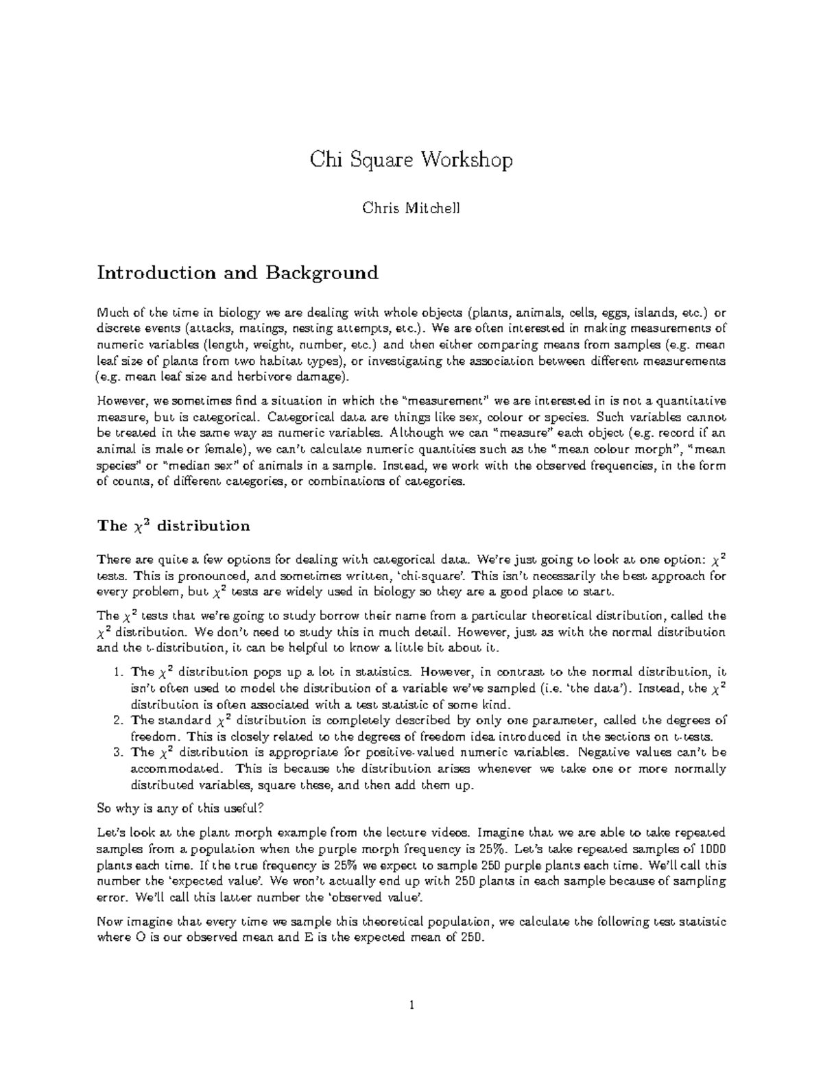 Chi-square-workshop - workshop notes on chi coding - Chi Square ...