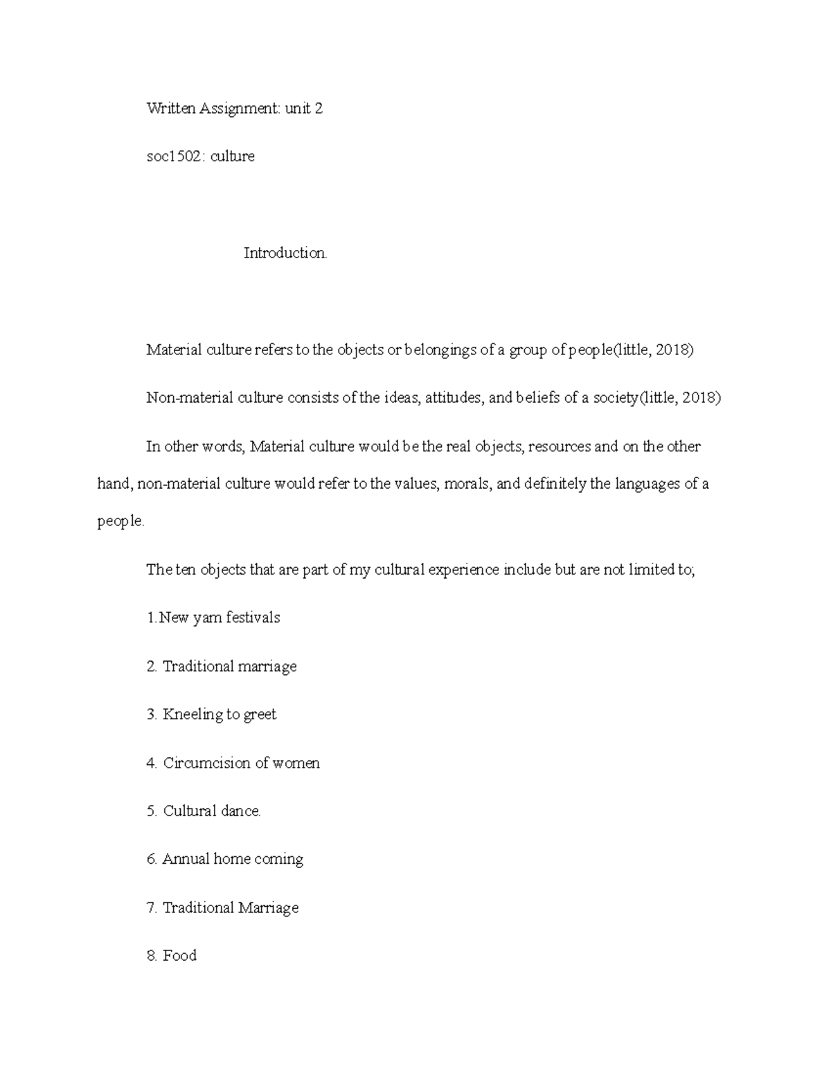 Written assignment, the university of the people. Introduction to ...