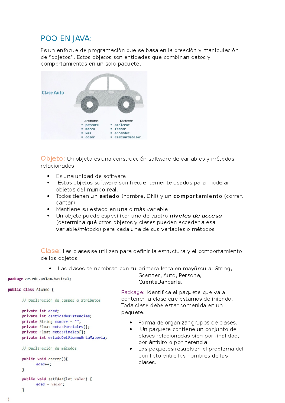 POO EN JAVA - POO EN JAVA: Es un enfoque de programación que se basa en ...