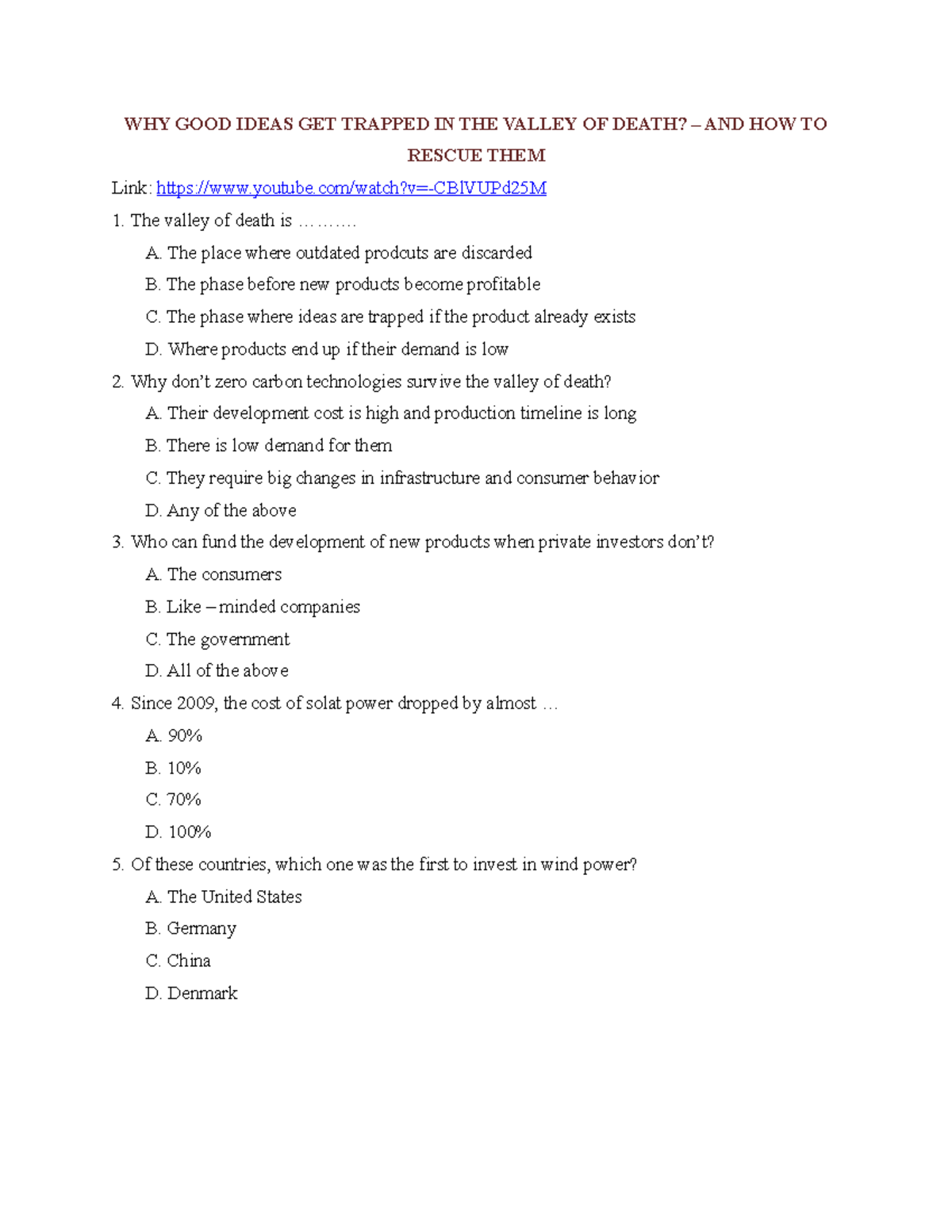 WHY GOOD Ideas GET Trapped IN THE Valley OF Death (SS) - WHY GOOD IDEAS ...