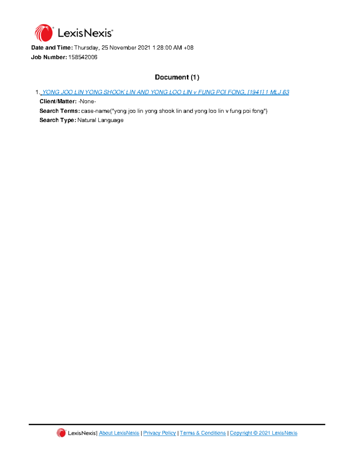 YONG JOO LIN YONG Shook LIN AND YONG LOO LIN v FUNG POI - | About ...