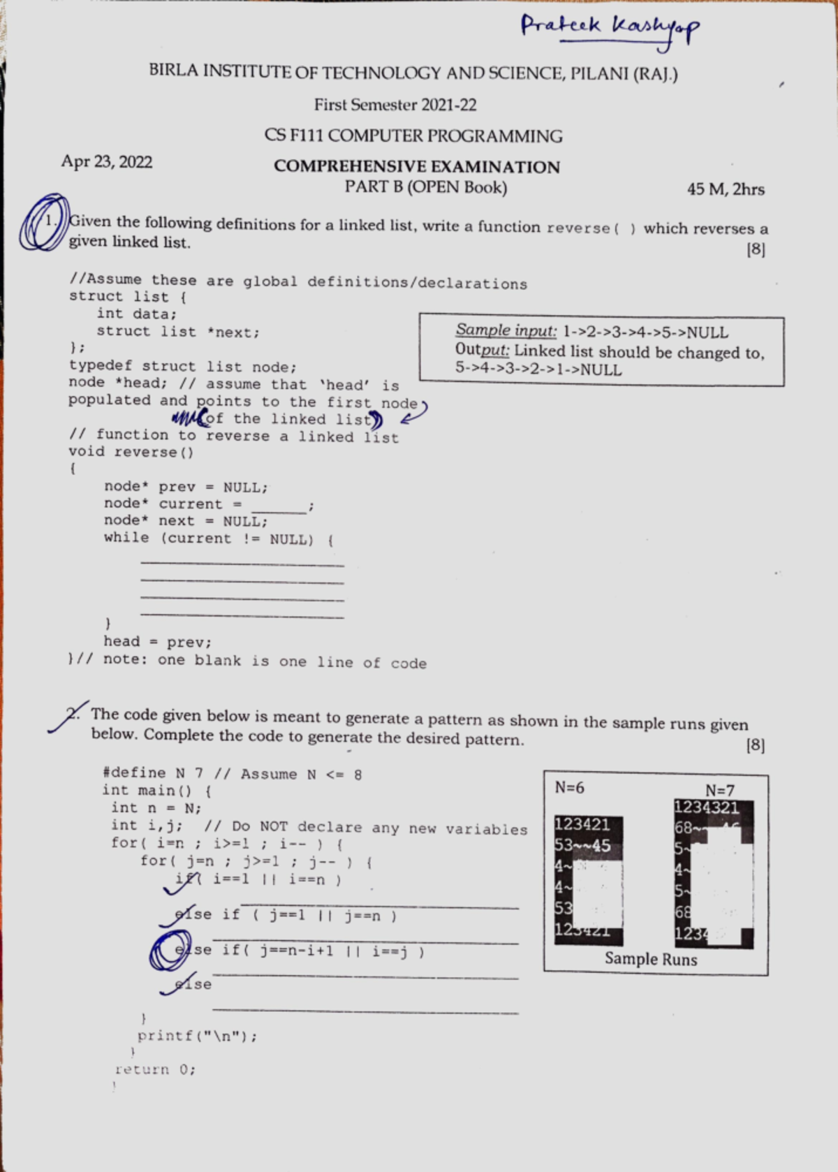 CP Compre B (NAC) - rat add(rat ratnum1, rat ratnum2); rat reduce(rat ratnum); c. 4M rat add(rat ...