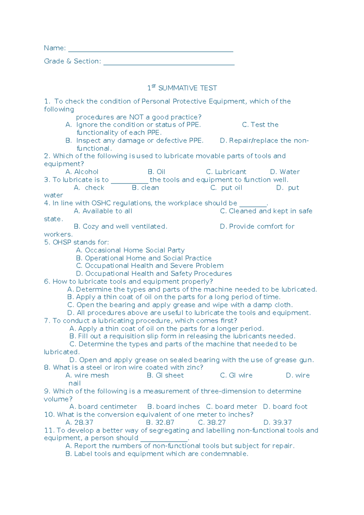 G8 Summative 1st - Name ...