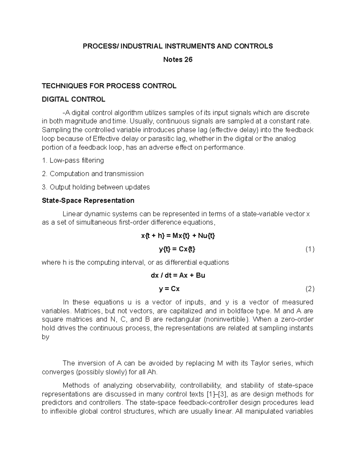 Process Industrial Instruments AND Controls(Notes 26) - PROCESS ...
