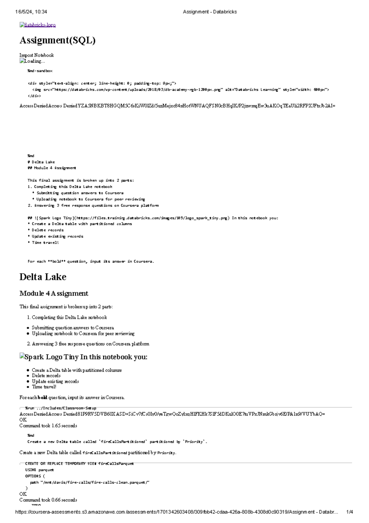 Assignment - Databricks - databricks-logo Assignment(SQL) Import Notebook Loading... %md-sandbox ...