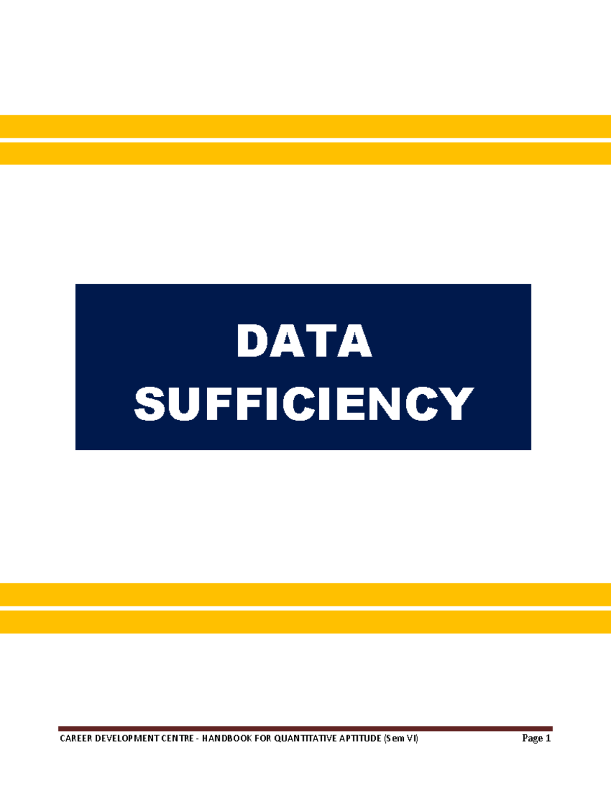 Data Sufficiency - It's useful - DATA SUFFICIENCY Data Sufficiency ...