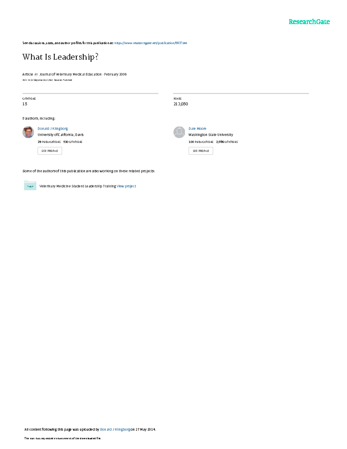 Fundamentals 20knowledge 20of20Leadership - See discussions, stats, and ...
