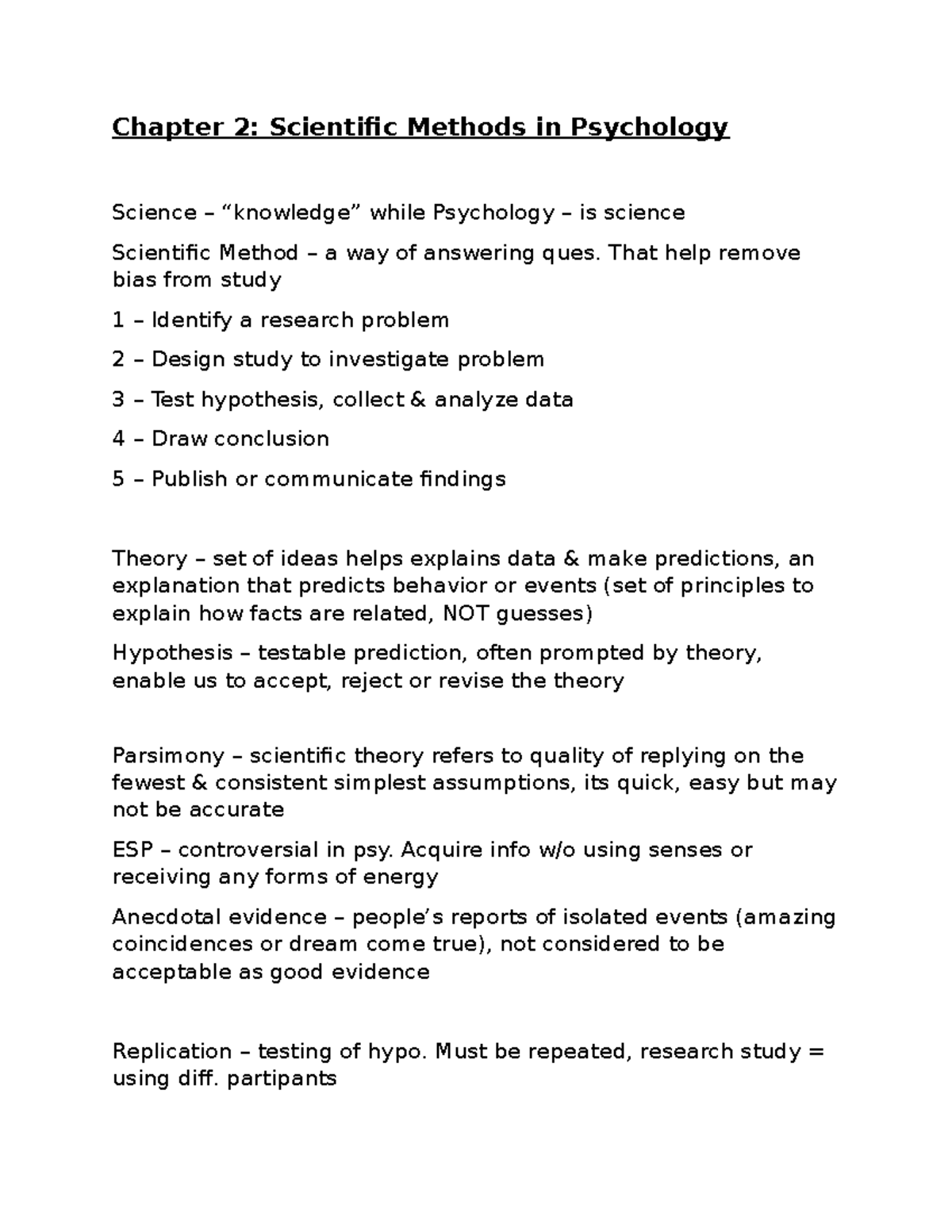 Ch 2 Scientific Methods in Psy - Chapter 2: Scientific Methods in ...