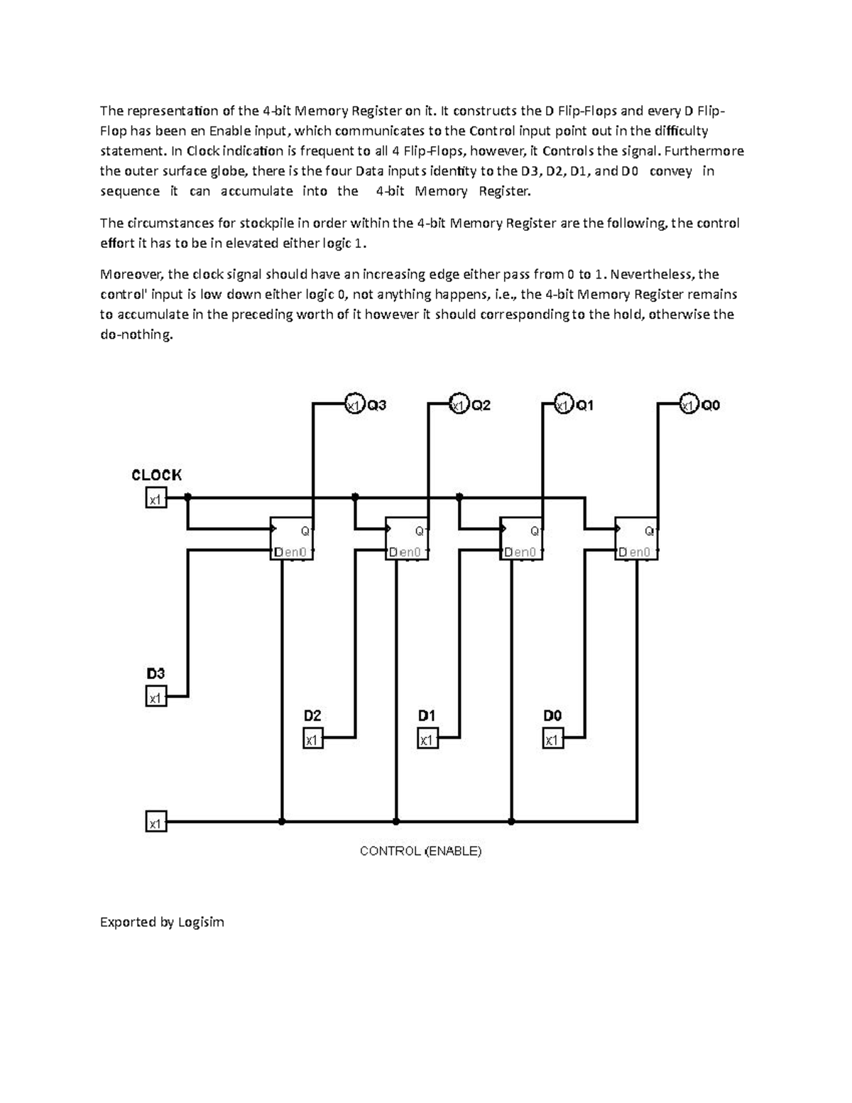 Solution for Assignemtn Unit 4 - The representation of the 4-bit Memory ...