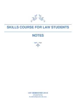 SCL1501-study skills for law students exam notes - STUDY SKILLS 4 LAW ...