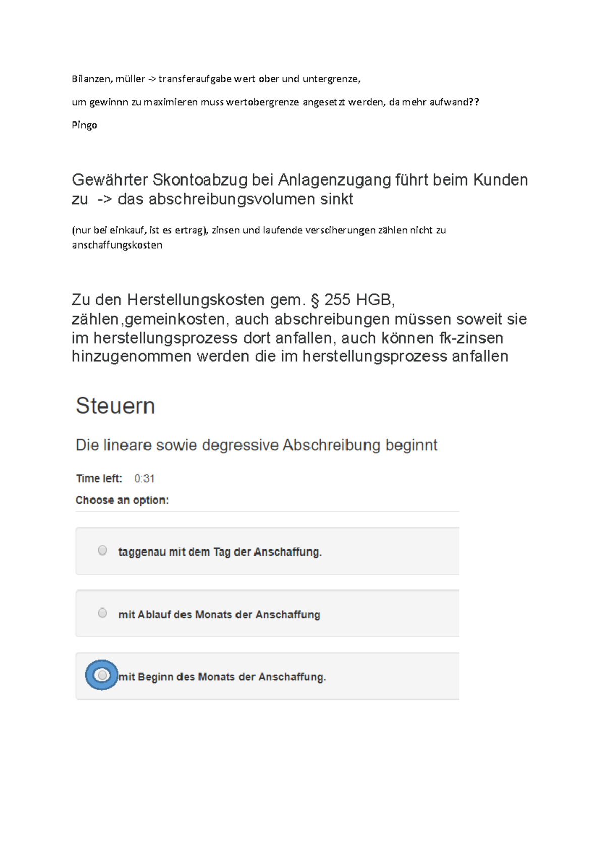 Bilanzen&steuern pingo - Bilanzen, müller -> transferaufgabe wert ober ...