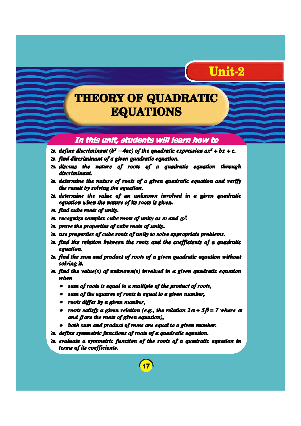 10th math chapter 2 - Good notes - THEORY OF QUADRATIC EQUATIONS In ...