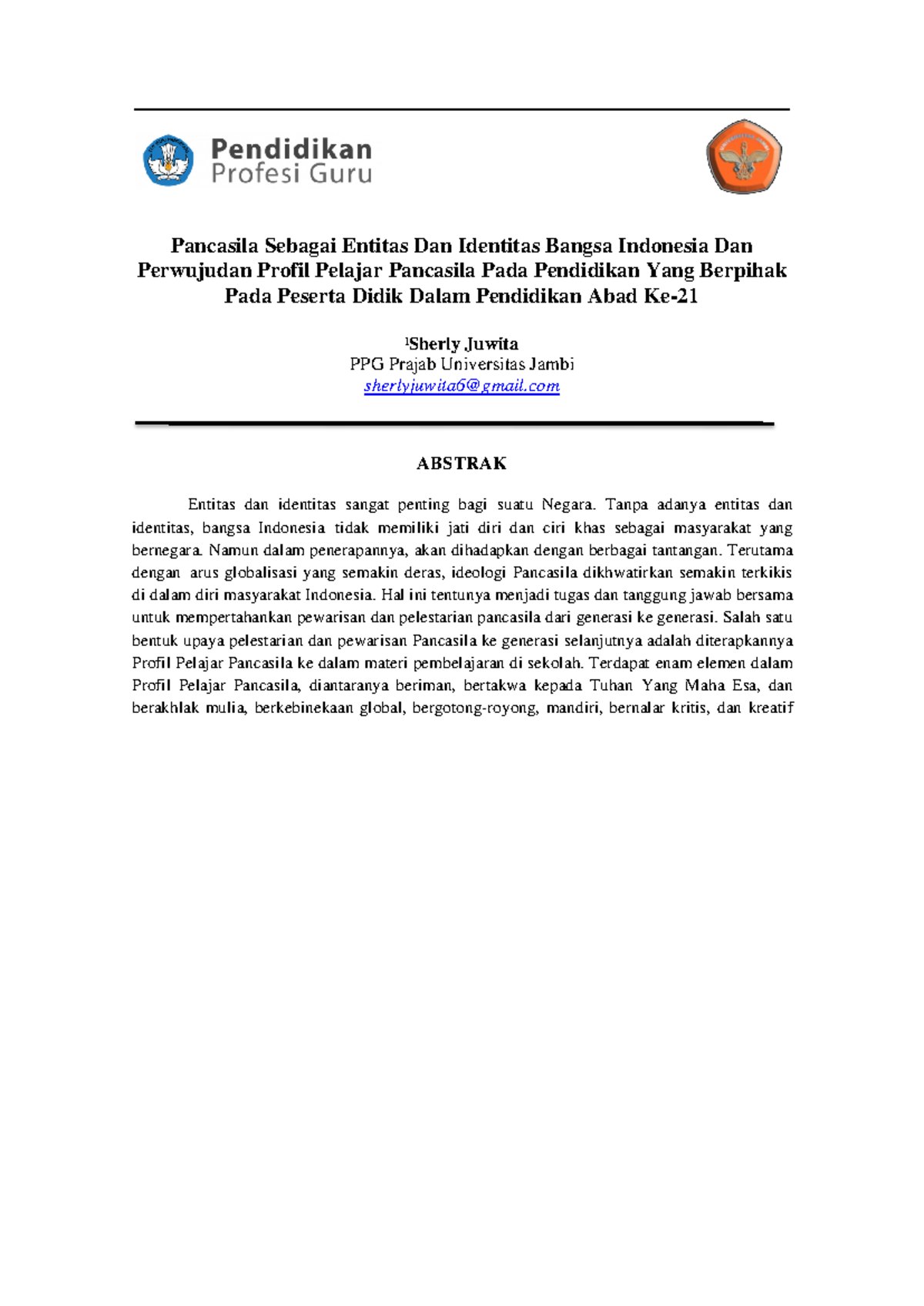 T4 FPI (AKSI Nyata-Sherly Juwitaa) - Pancasila Sebagai Entitas Dan Identitas Bangsa Indonesia ...