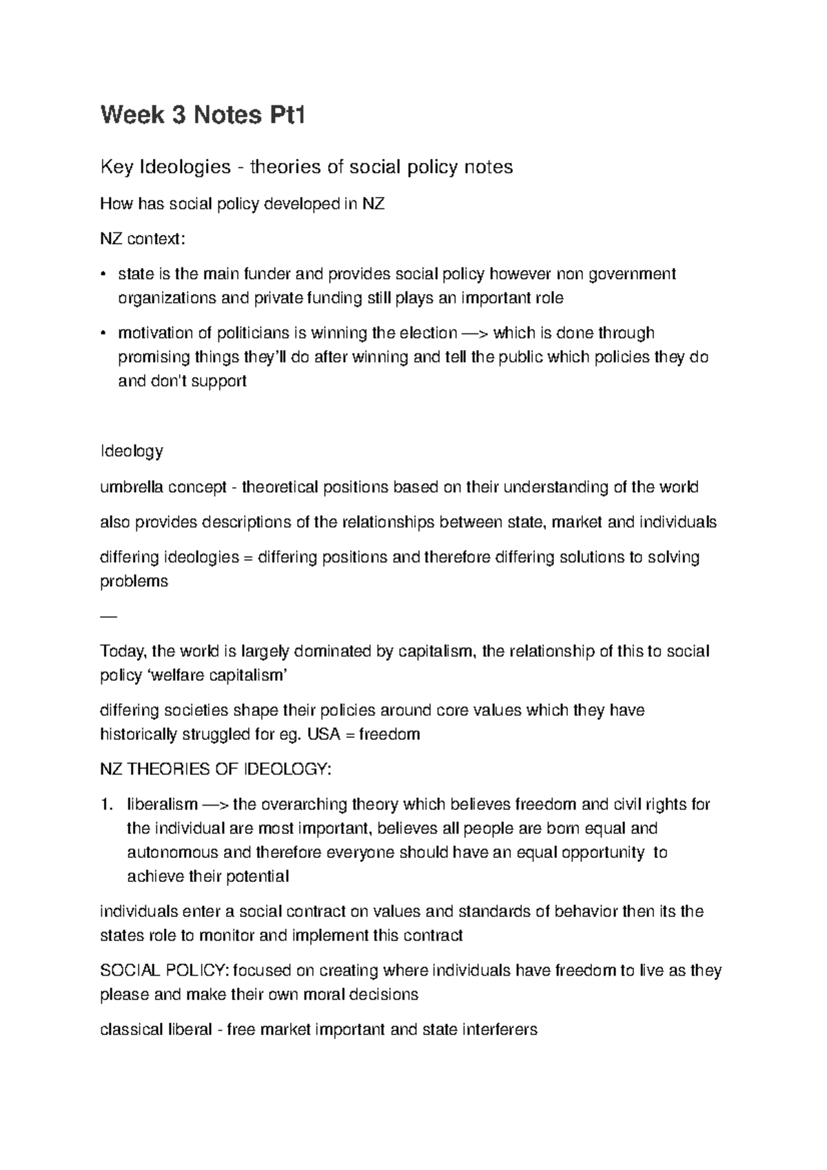 Week 3 Notes - changed lecture every week - Week 3 Notes Pt Key ...