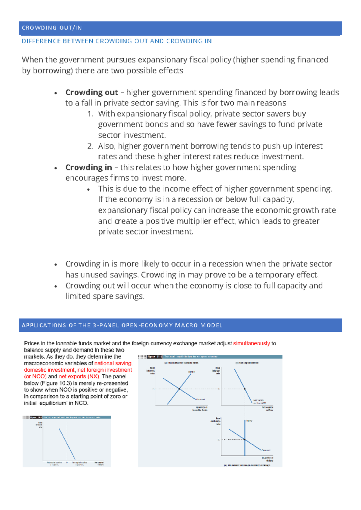 Crowding - notes - CROWDING OUT/IN DIFFERENCE BETWEEN CROWDING OUT AND ...
