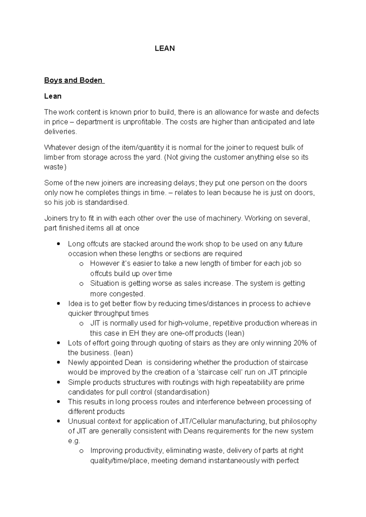 Lean Management - LEAN Boys and Boden Lean The work content is known ...