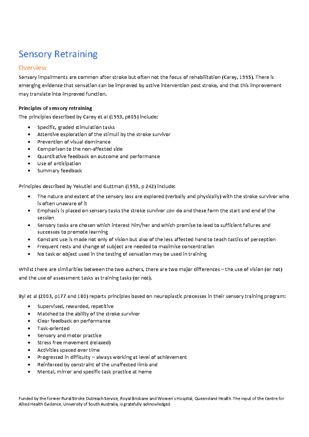 249064603-Sensory-Retraining module lesson document 23 pdf - Sensory ...