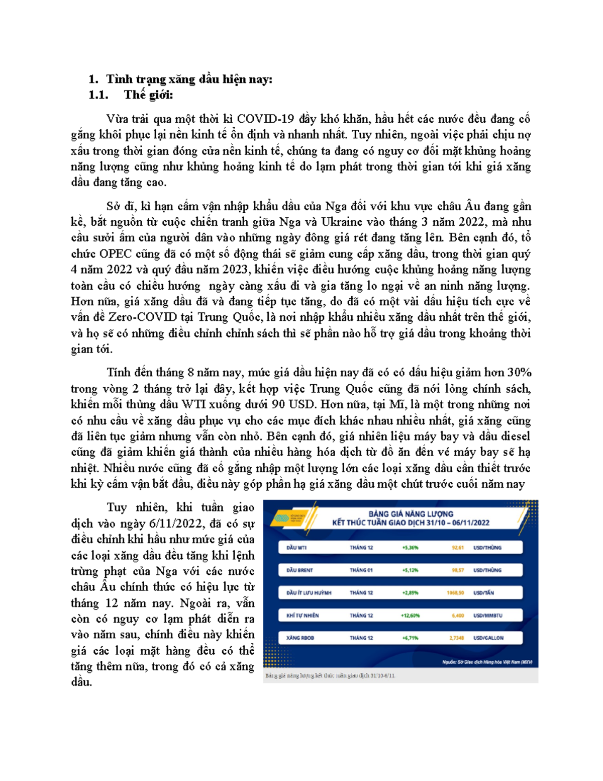 Bình vàng - sdfsdfsdfsdf - 1. Tình trạng xăng dầu hiện nay: 1. Thế giới ...