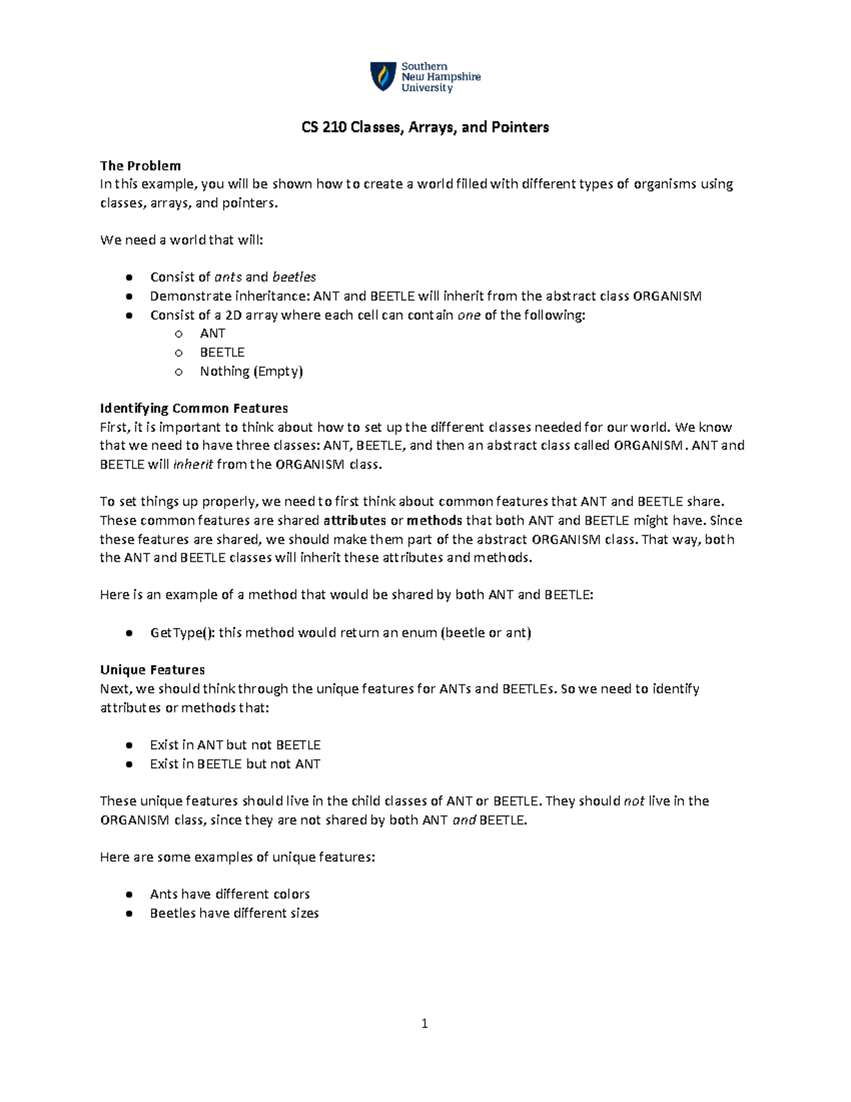 CS 210 Classes Arrays and Pointers - CS 210 Classes, Arrays, and ...