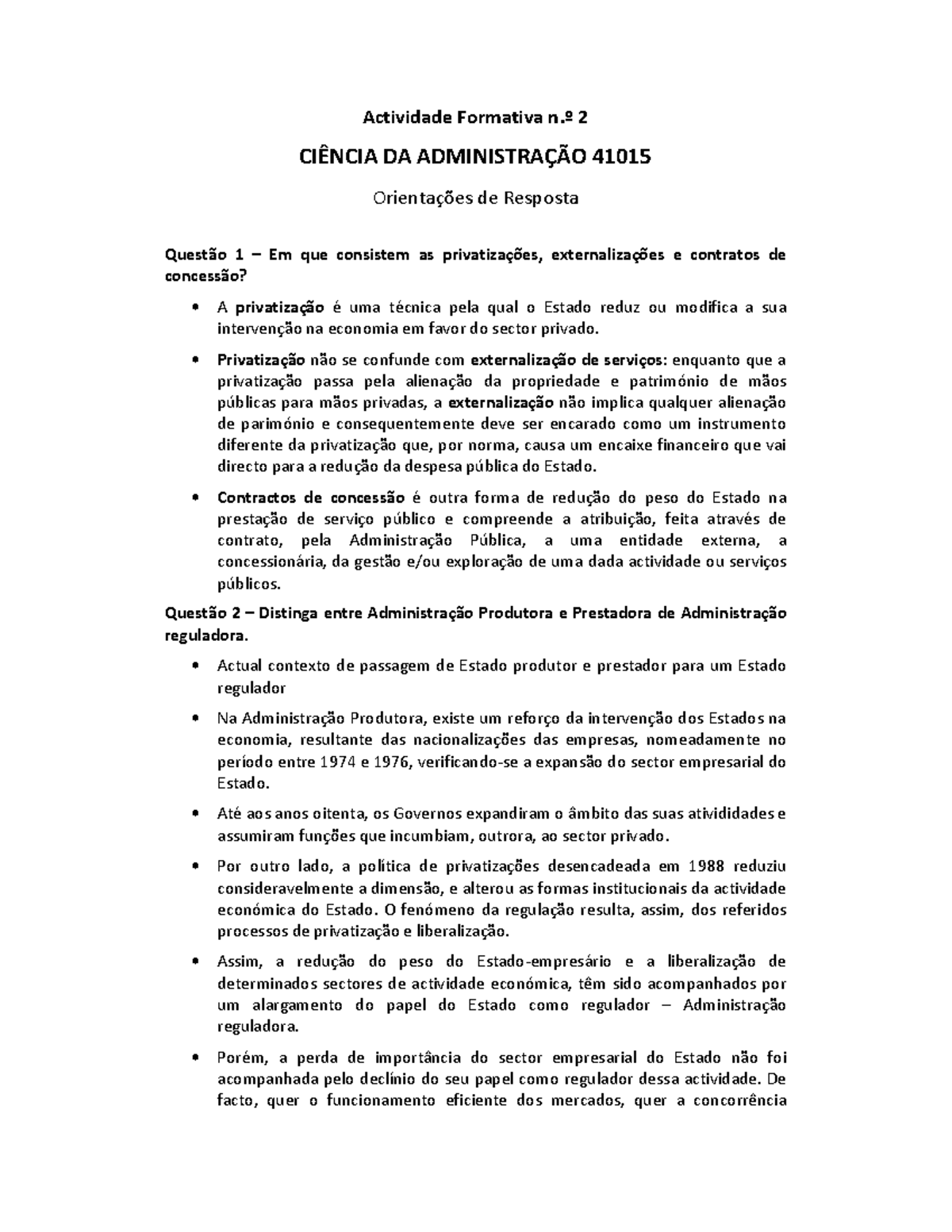 Orientacoes Resposta Actividade Formativa 2 - Actividade Formativa n.º ...