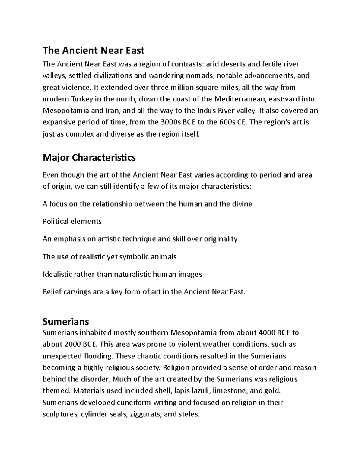 The ancient near east art-Compact - The Ancient Near East The Ancient ...