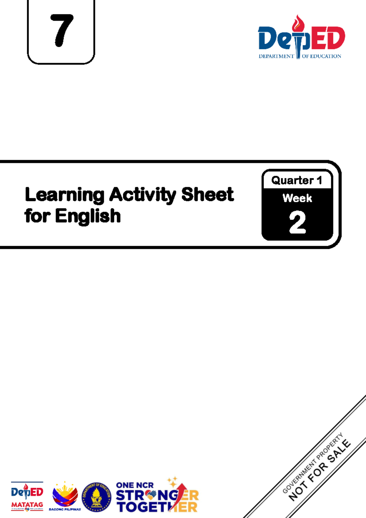 LAS G7 English Q1 W2 - LAS - 7 Learning Activity Sheet for English Week ...