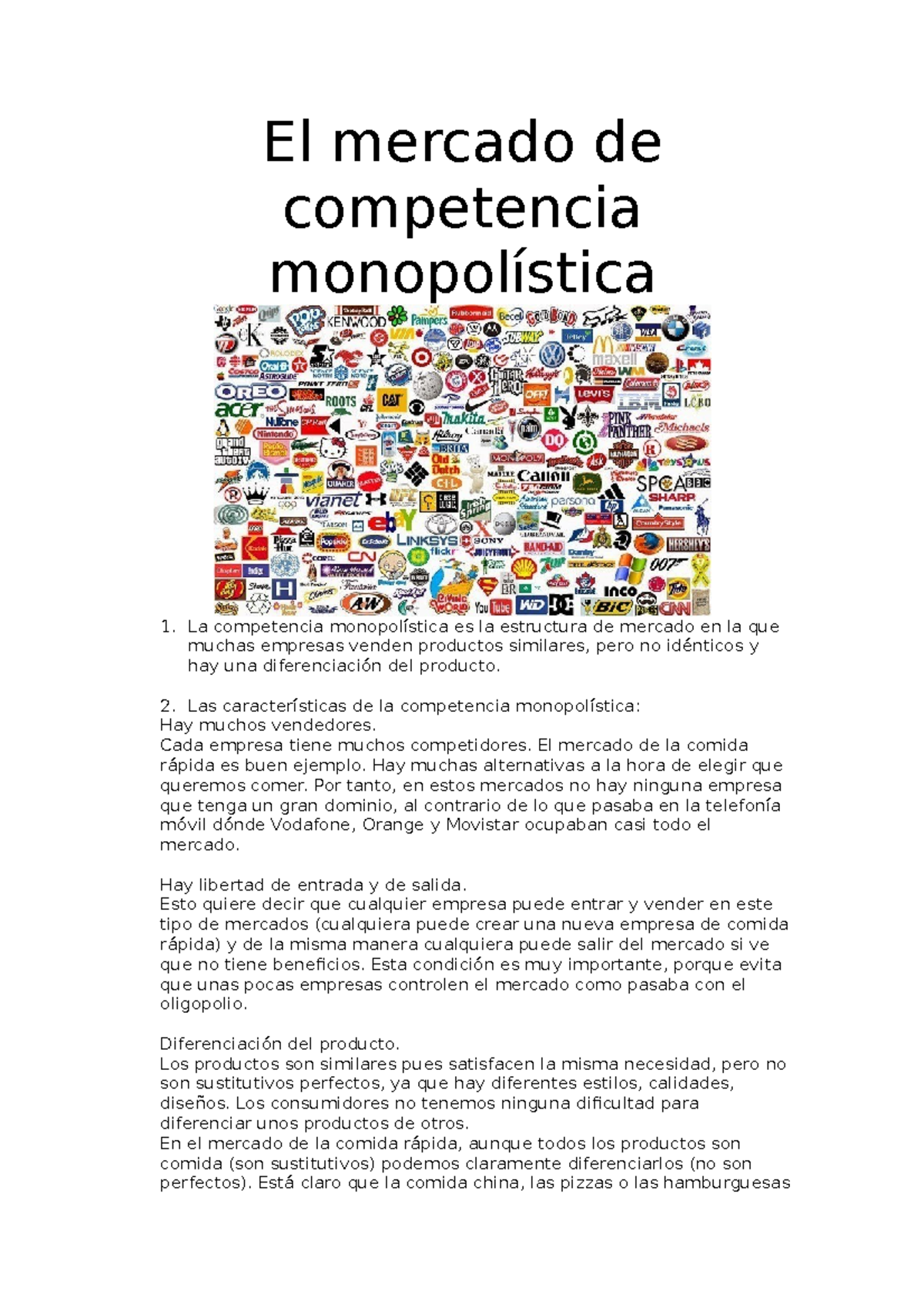 El mercado de competencia monopolística - El mercado de competencia ...