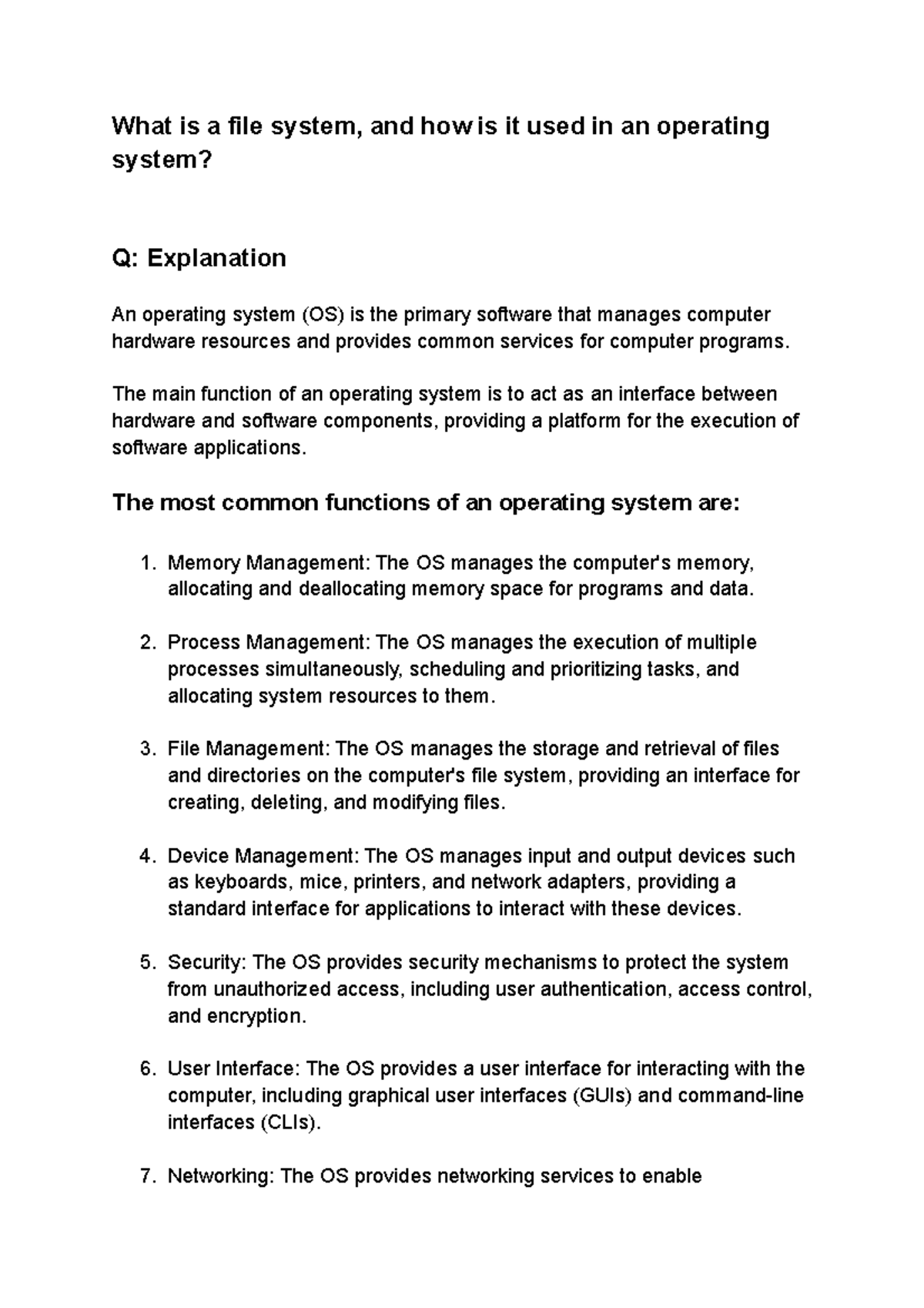 What is a file system, and how is it used in an operating system - What ...
