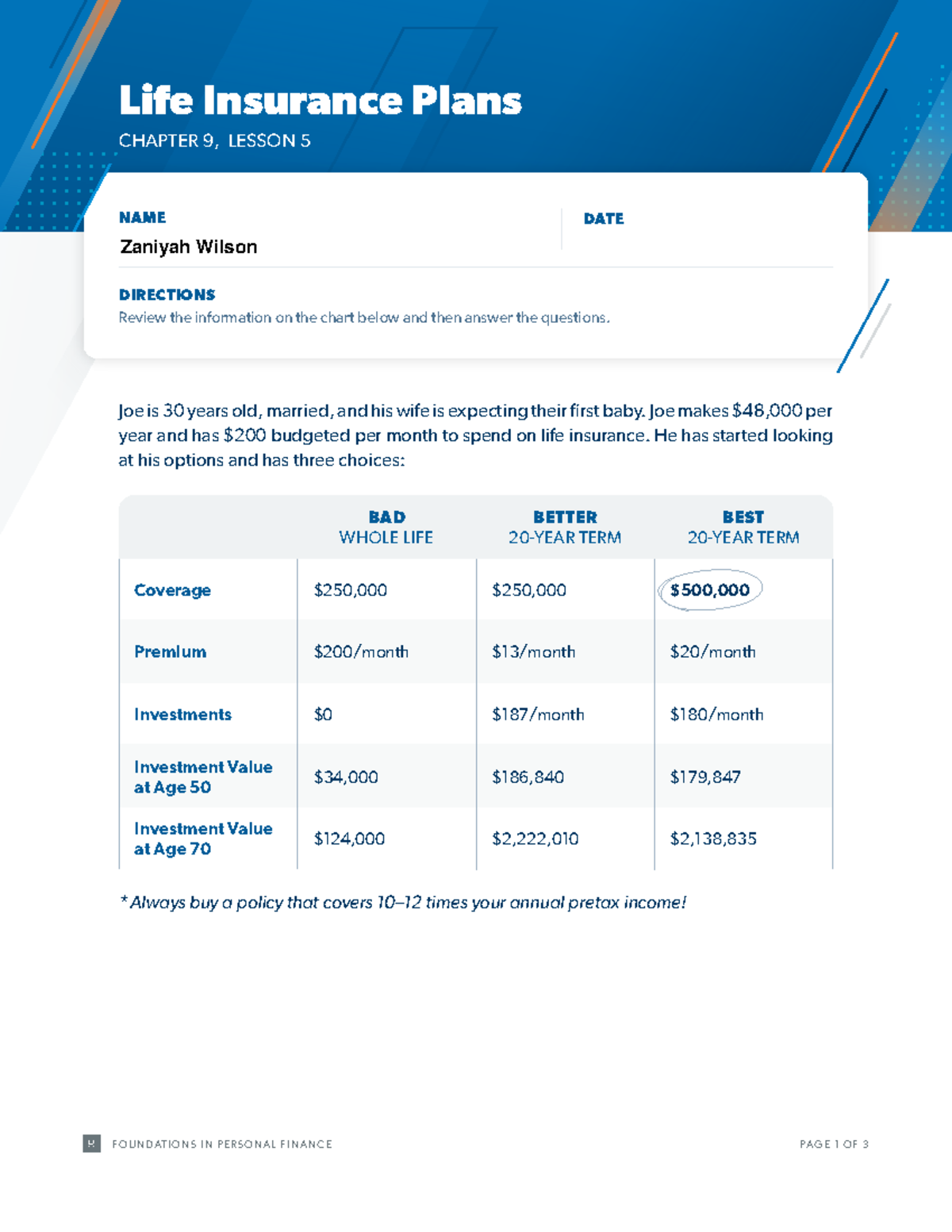 Act ch09 l05 english - this is the document - FO U N DAT I O N S IN ...