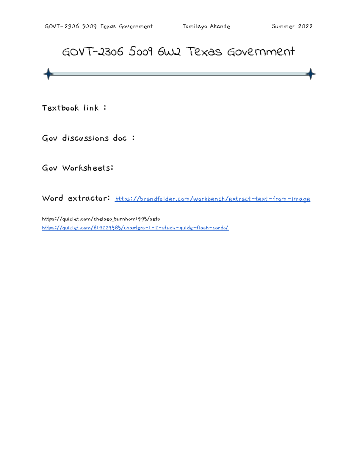 Texas Gov Notes - The history of the American government in the 20th ...