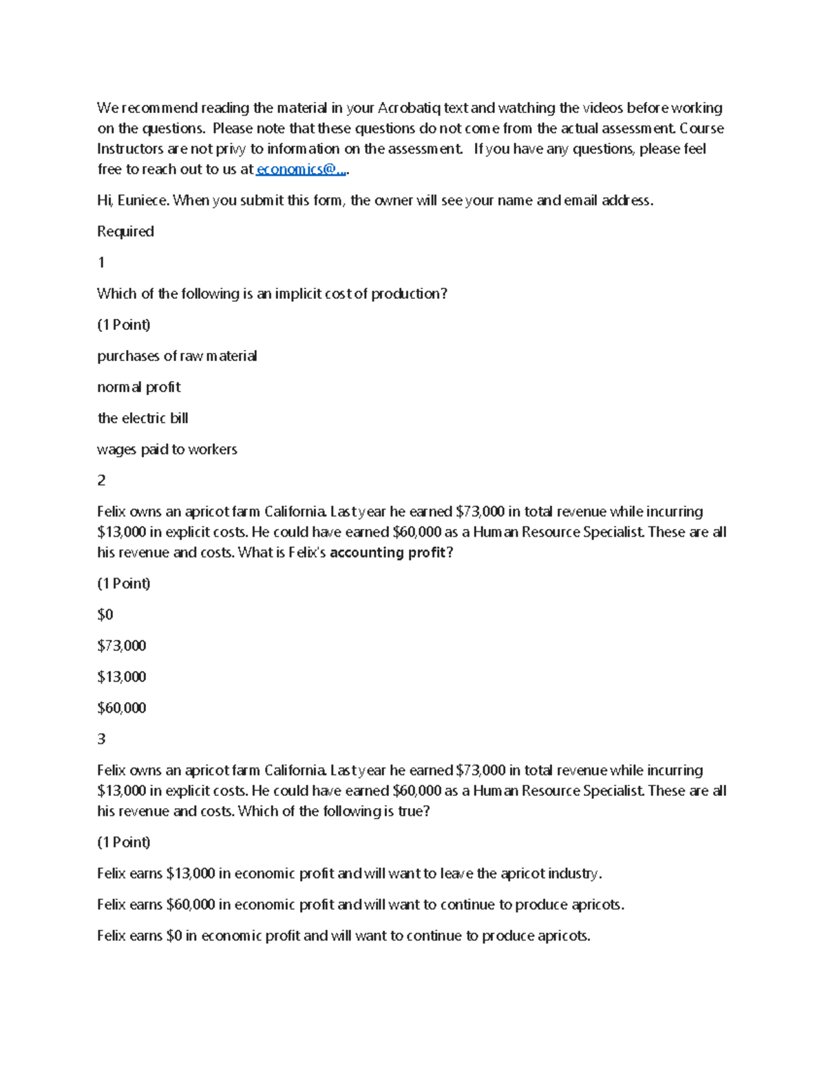 D089 Practice 5 - We recommend reading the material in your Acrobatiq ...