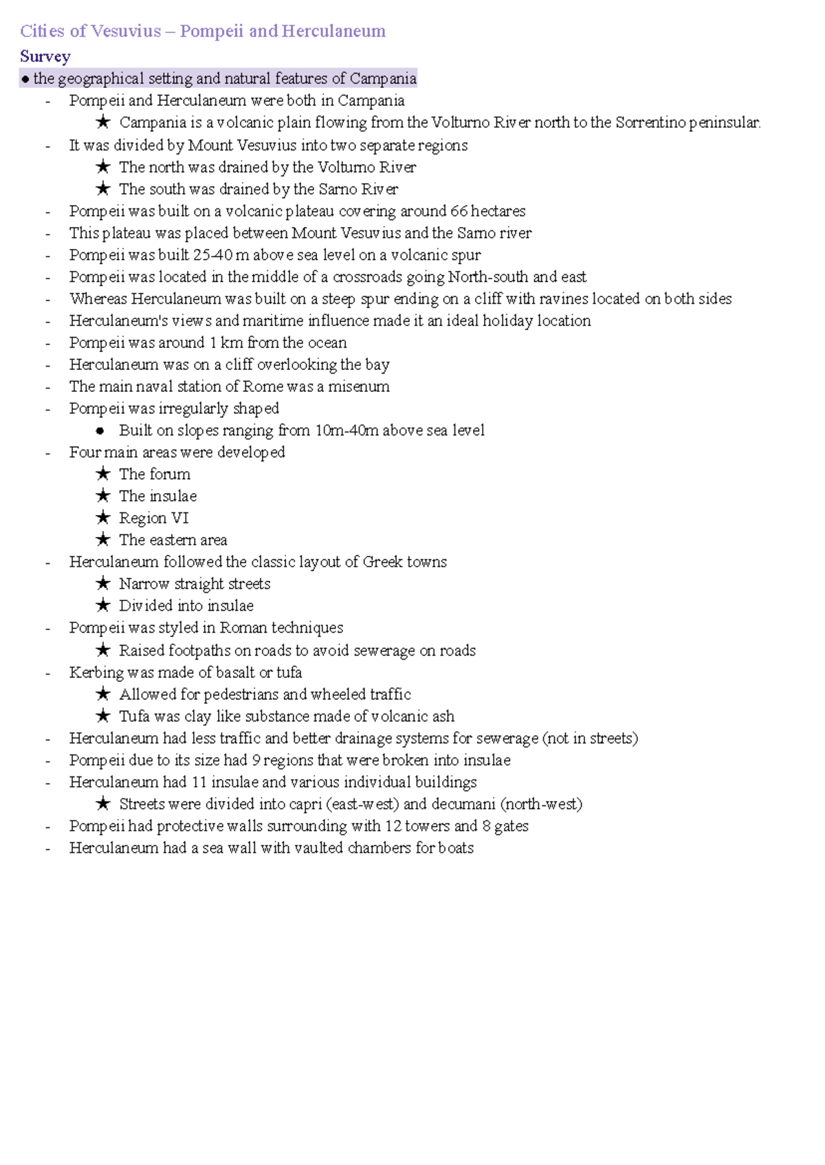 Ancient History Notes Pompeii and Herculaneum - Cities of Vesuvius ...