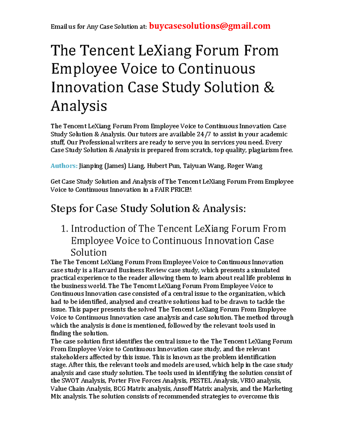 The Tencent Le Xiang Forum From Employee Voice to Continuous Innovation ...