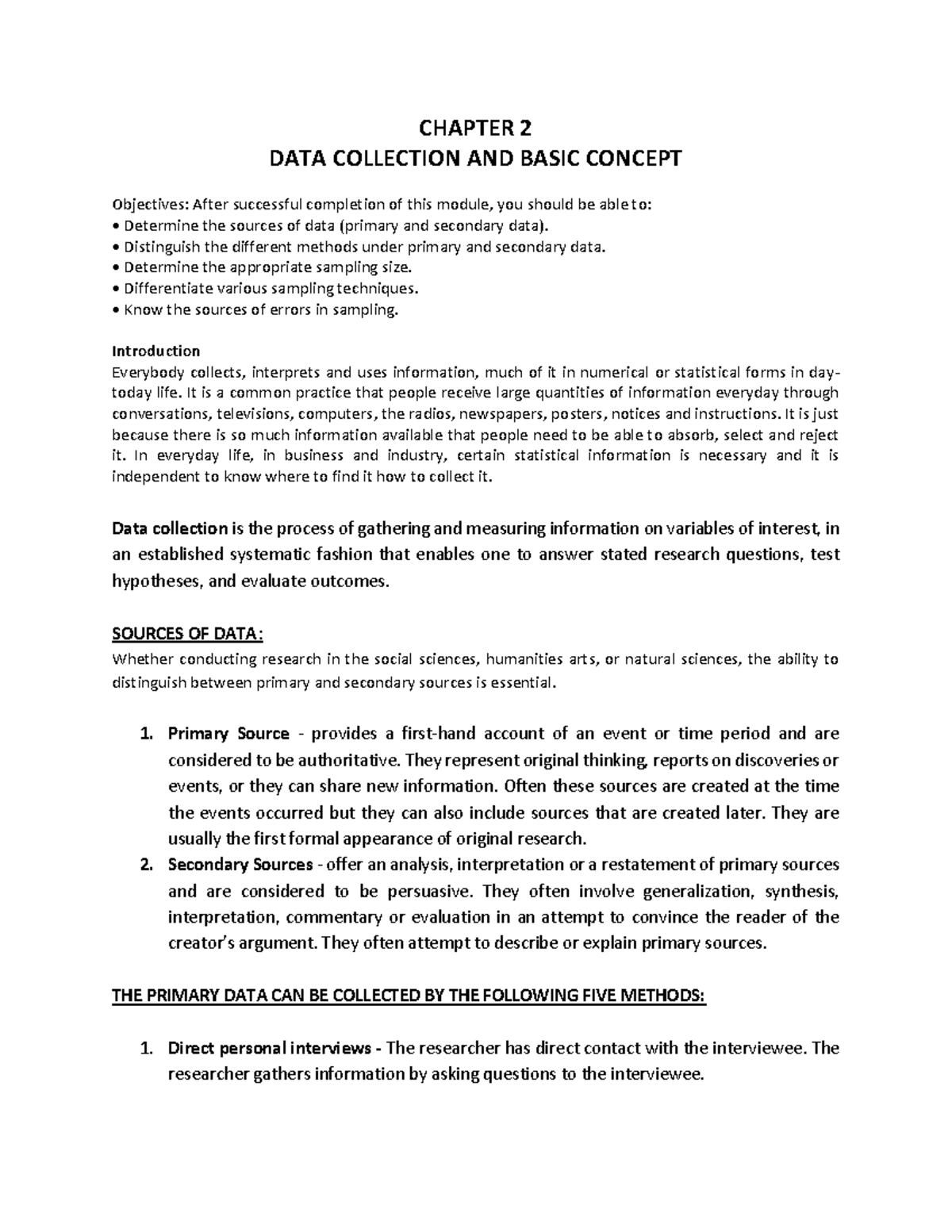 Chapter 2 - ACCOUNTING - CHAPTER 2 DATA COLLECTION AND BASIC CONCEPT ...