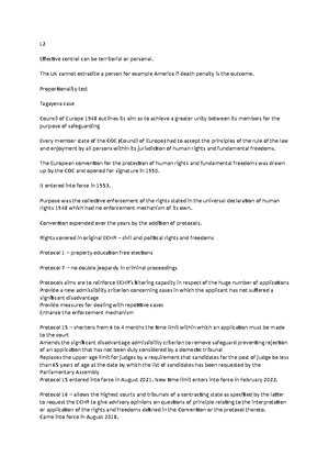 Article 3 Handout 1 2023 - LAW SCHOOL M9308 HUMAN RIGHTS ARTICLE 3 ...