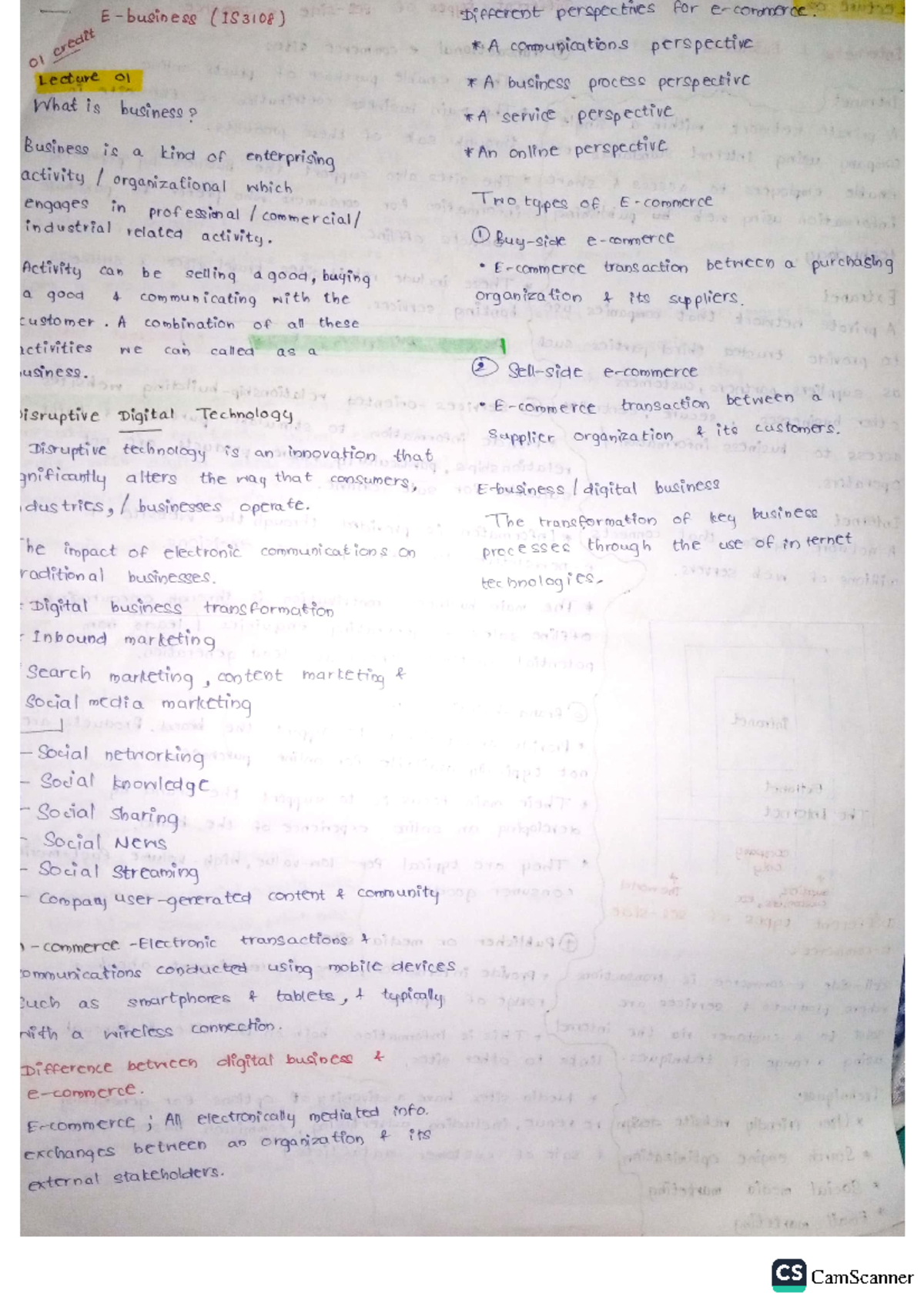 E-Business - Infomation System Infastructure - Studocu