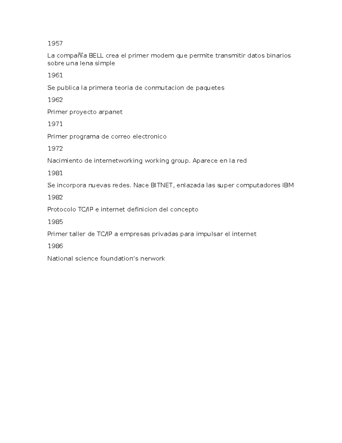 1957 - interesante - 1957 La compañía BELL crea el primer modem que ...