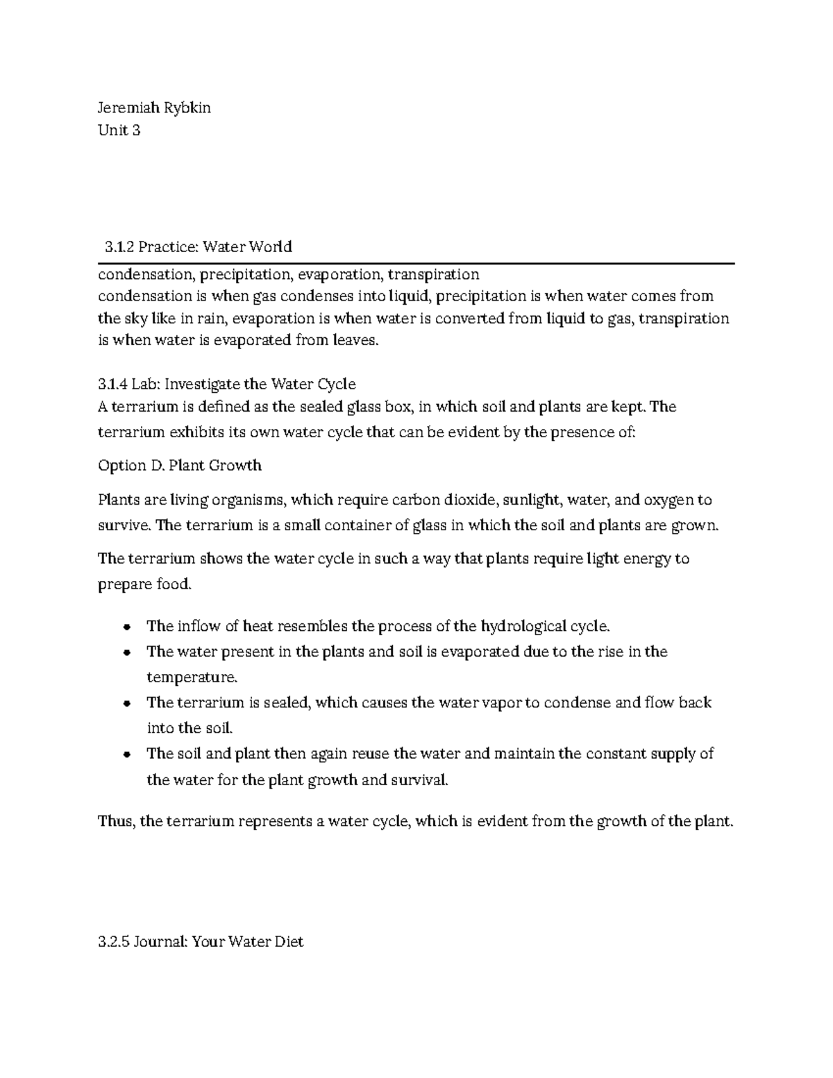 Unit 3 earth science - nnnn - Jeremiah Rybkin Unit 3 3.1 Practice ...
