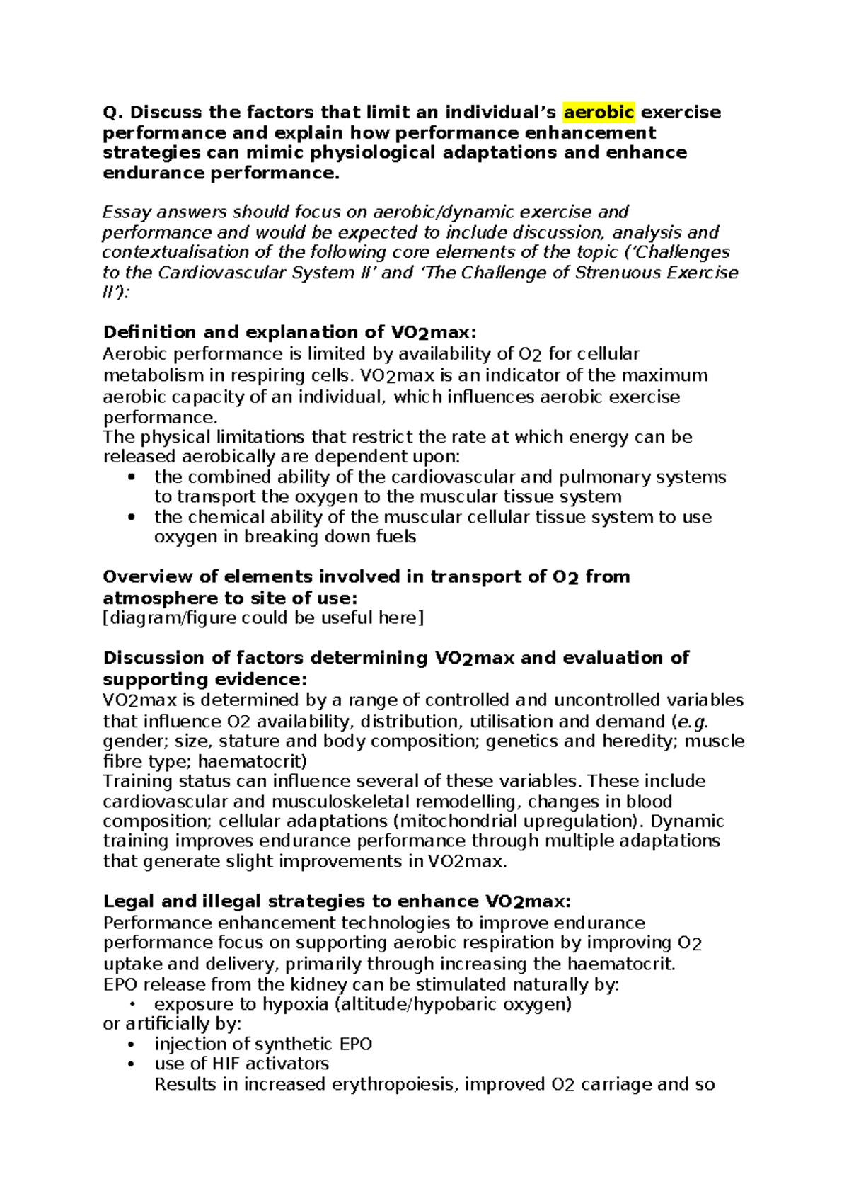 Writing essays under exam conditions - Q. Discuss the factors that ...